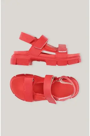 GANNI Recycled Rubber Velcro Sandal
