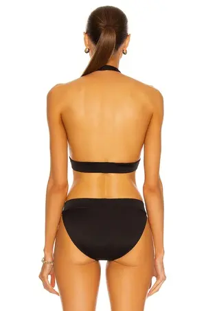 Norma Kamali Cross Halter Bikini Top