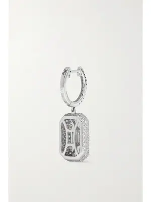 Shay 18-karat Diamond Drop Earrings - Silver