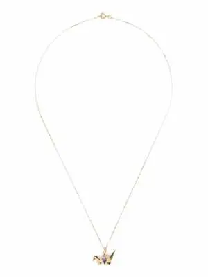 AURÉLIE BIDERMANN 18kt Yellow Origami Sapphire And Diamond Necklace
