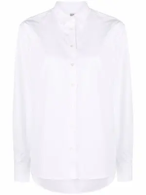 TOTEME High-low Hem Organic Cotton Shirt