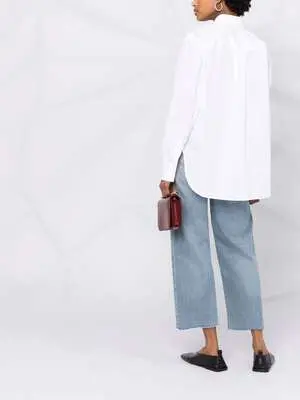 TOTEME High-low Hem Organic Cotton Shirt