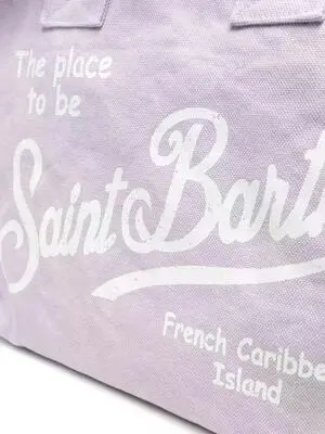 MC2 SAINT BARTH Cotton Beach Bag With Frayed Detailing