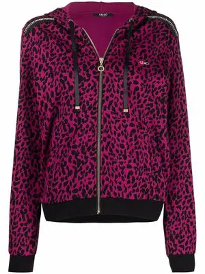 Liu Jo Leopard-print Zipped Hoodie