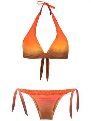 AMIR SLAMA Tie Dye Bikini Set - Multicolour