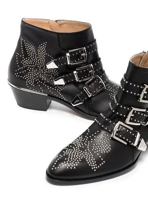 Chloé 30mm Susanna Biker Boots - Black