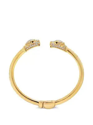 NIALAYA JEWELRY Panther Diamond-embellished Cuff Bangle - Gold