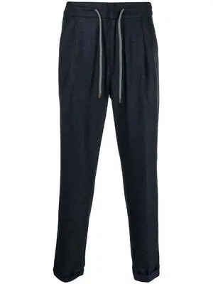 Brunello Cucinelli Virgin Wool Trousers - Blue
