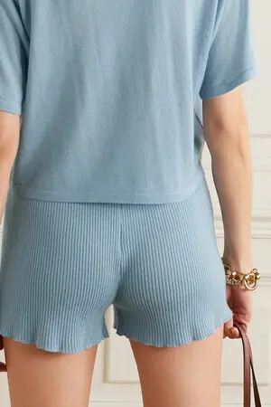 Sablyn Gia Ribbed Cashmere Shorts