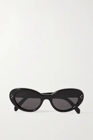 Celine Oval-frame Acetate Sunglasses Black