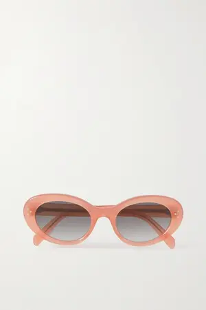 Celine Oval-frame Acetate Sunglasses Orange