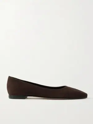 Manolo Blahnik Gelista Ballet Flats - Brown