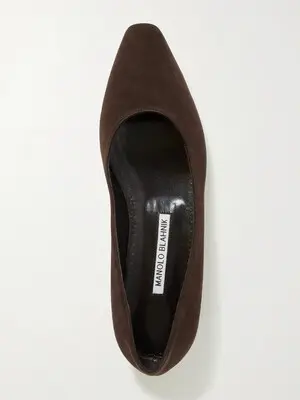 Manolo Blahnik Gelista Ballet Flats - Brown