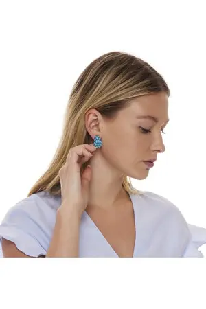 KENNETH JAY LANE Turquoise Clip-on Earrings