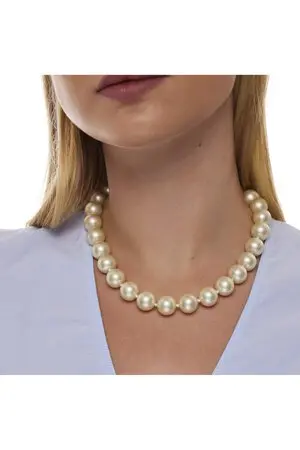 KENNETH JAY LANE Kenneth Jay Lane Light Cultura Pearl Necklace - Gold