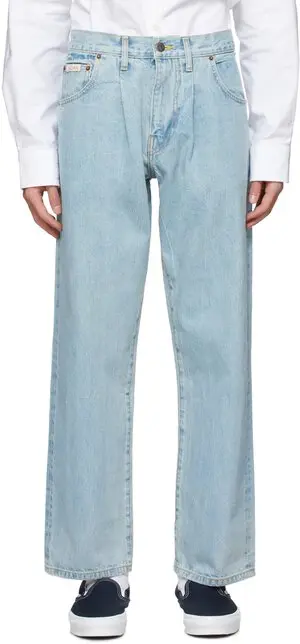 NOAH Noah Blue Pleated Jeans - Light Wash