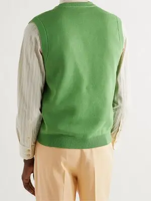 Gucci Slim-fit Argyle-jacquard Cotton Sweater Vest