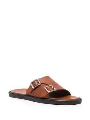SCAROSSO Constantino Buckled Sandals - Brown