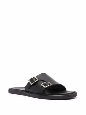 SCAROSSO Constantino Buckled Sandals - Black