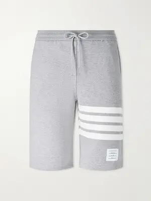 Thom Browne Striped Loopback Cotton-jersey Shorts