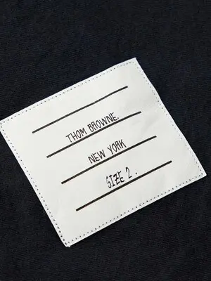 Thom Browne Button-down Collar Striped Cotton-flannel Shirt - Blue