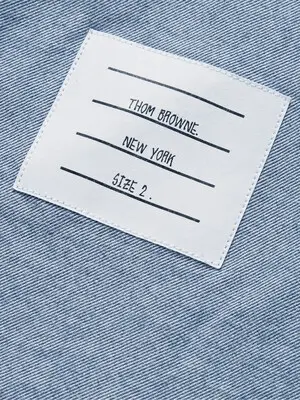 Thom Browne Button-down Collar Striped Cotton-flannel Shirt