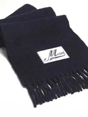 Marni Logo-appliqué Alpaca Scarf - Blue