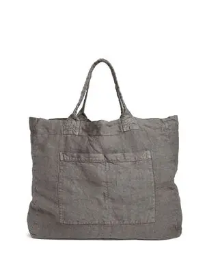 ONCE MILANO Linen Weekend Bag - Grey
