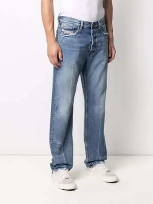 DIESEL® Stonewashed Straight-leg Jeans