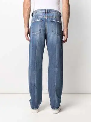 DIESEL® Stonewashed Straight-leg Jeans