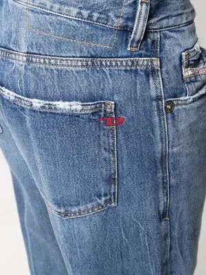 DIESEL® Stonewashed Straight-leg Jeans