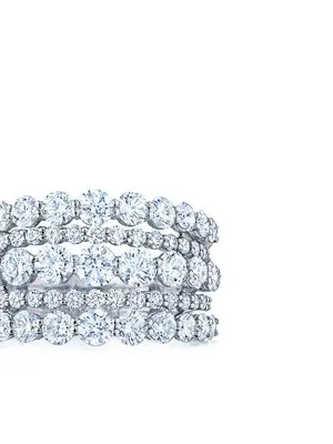Kwiat 18kt White Gold Lyric Five Row Diamond Ring