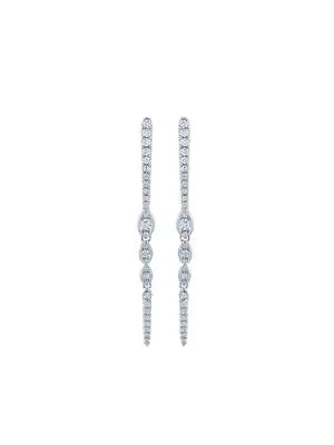 Kwiat 18kt White Gold Diamond Drop Earrings - Silver