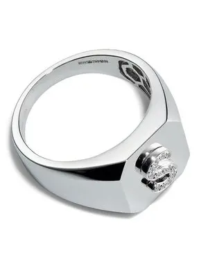 Shay 18k White Gold Diamond Initial Ring