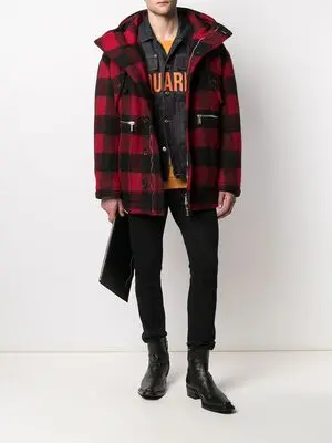 Dsquared2 Checked Wool-blend Coat