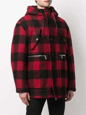 Dsquared2 Checked Wool-blend Coat