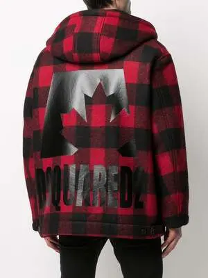 Dsquared2 Checked Wool-blend Coat