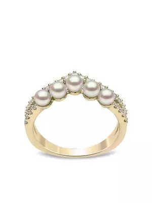 Yoko London 18kt Yellow Akoya Pearl And Diamond Ring