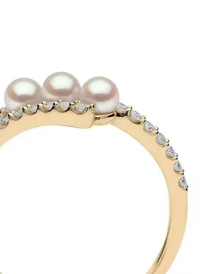 Yoko London 18kt Yellow Akoya Pearl And Diamond Ring