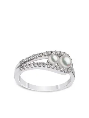 Yoko London 18kt White Gold Akoya Pearl And Diamond Ring - Silver