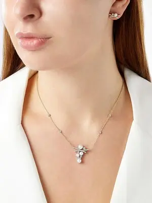 Yoko London 18kt Yellow Akoya Pearl And Diamond Necklace