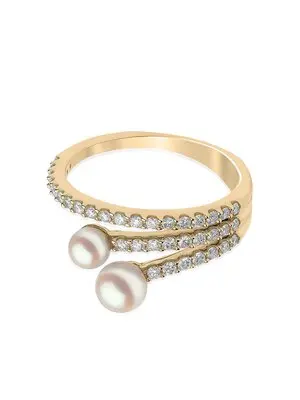 Yoko London 18kt Yellow Akoya Pearl And Diamond Ring - Gold