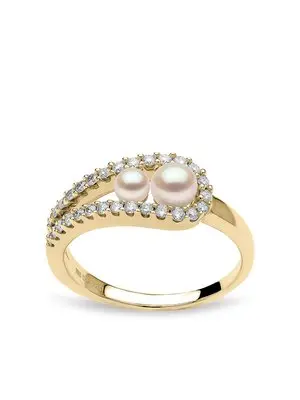 Yoko London 18kt Yellow Akoya Pearl And Diamond Ring