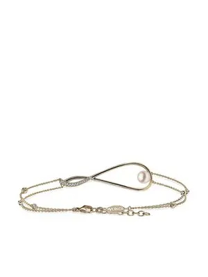 Yoko London 18kt Yellow Akoya Pearl And Diamond Bracelet - Gold