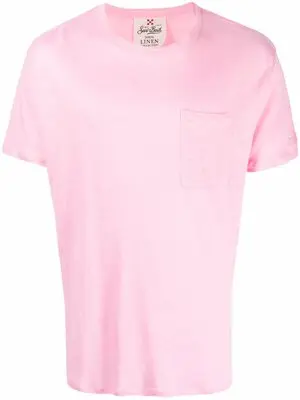 MC2 SAINT BARTH Patch-pocket T-shirt - Pink