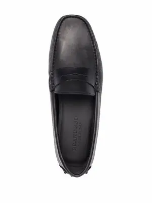 SCAROSSO Michael Square-toe Loafers - Black