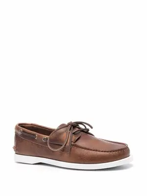 SCAROSSO Orlando Boat Shoes - Brown