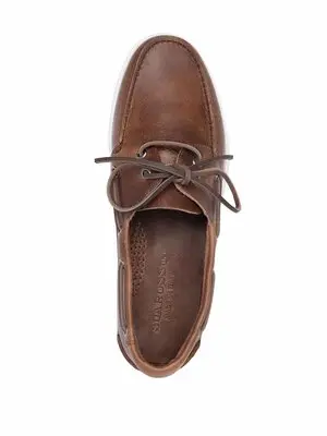 SCAROSSO Orlando Boat Shoes - Brown
