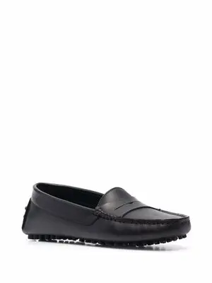 SCAROSSO Ashley Leather Loafers - Black