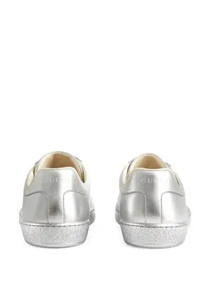 Gucci Ace Metallic Low-top Sneakers - Silver